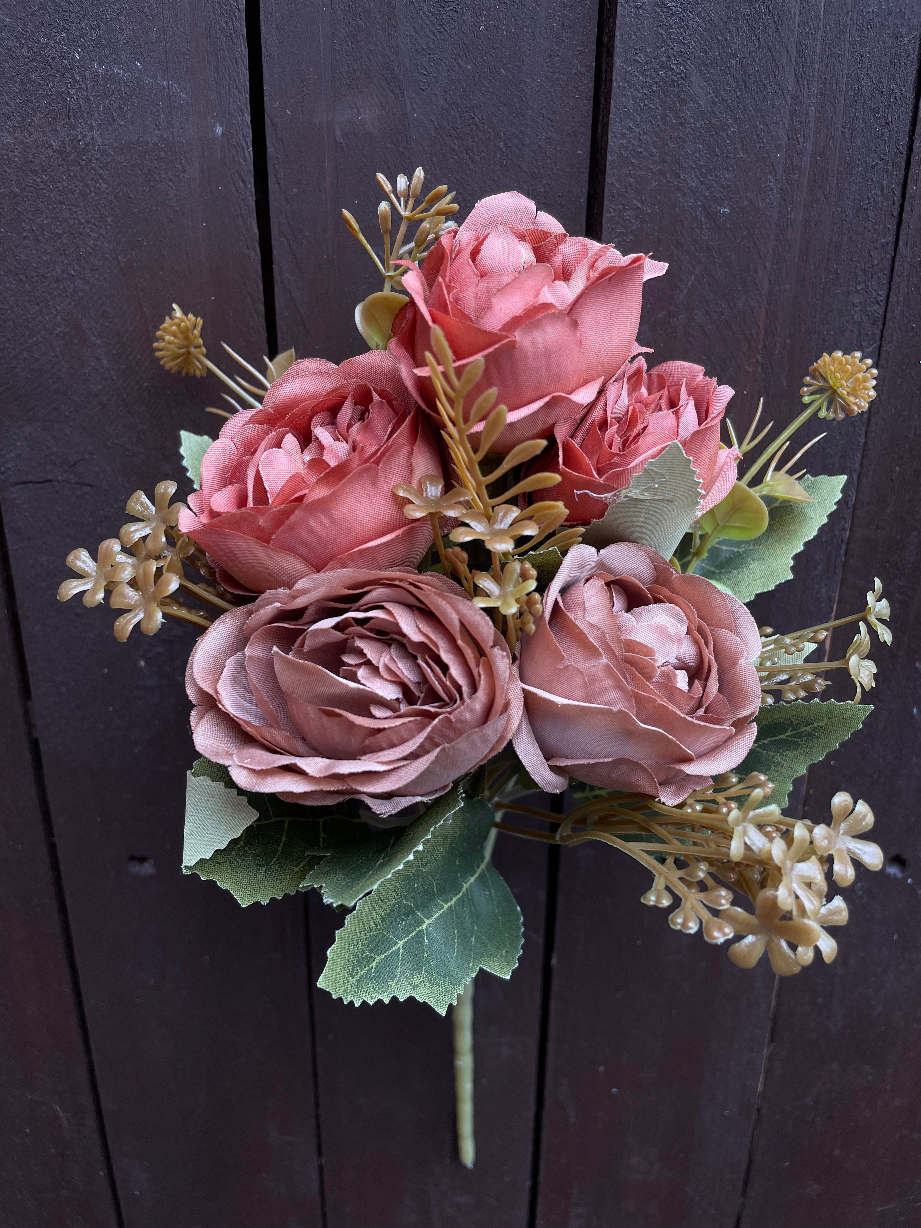 AUTUMN CABBAGE ROSE BUNCH RUST – LOVE LILY FLORIST SUPPLIES